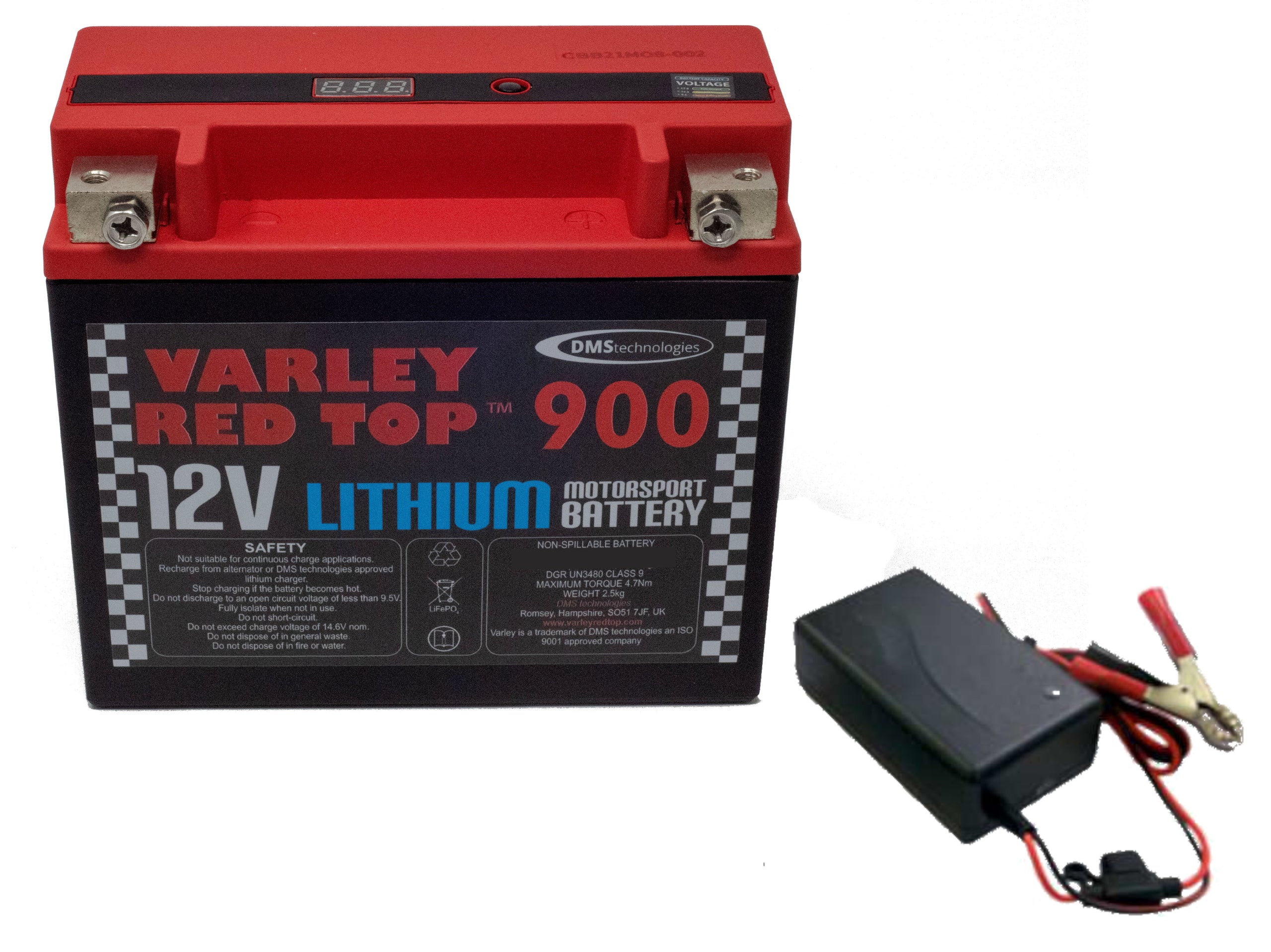 Varley Red Top 900 12V Lithium & 6A Charger | Mardi Gras Motorsport